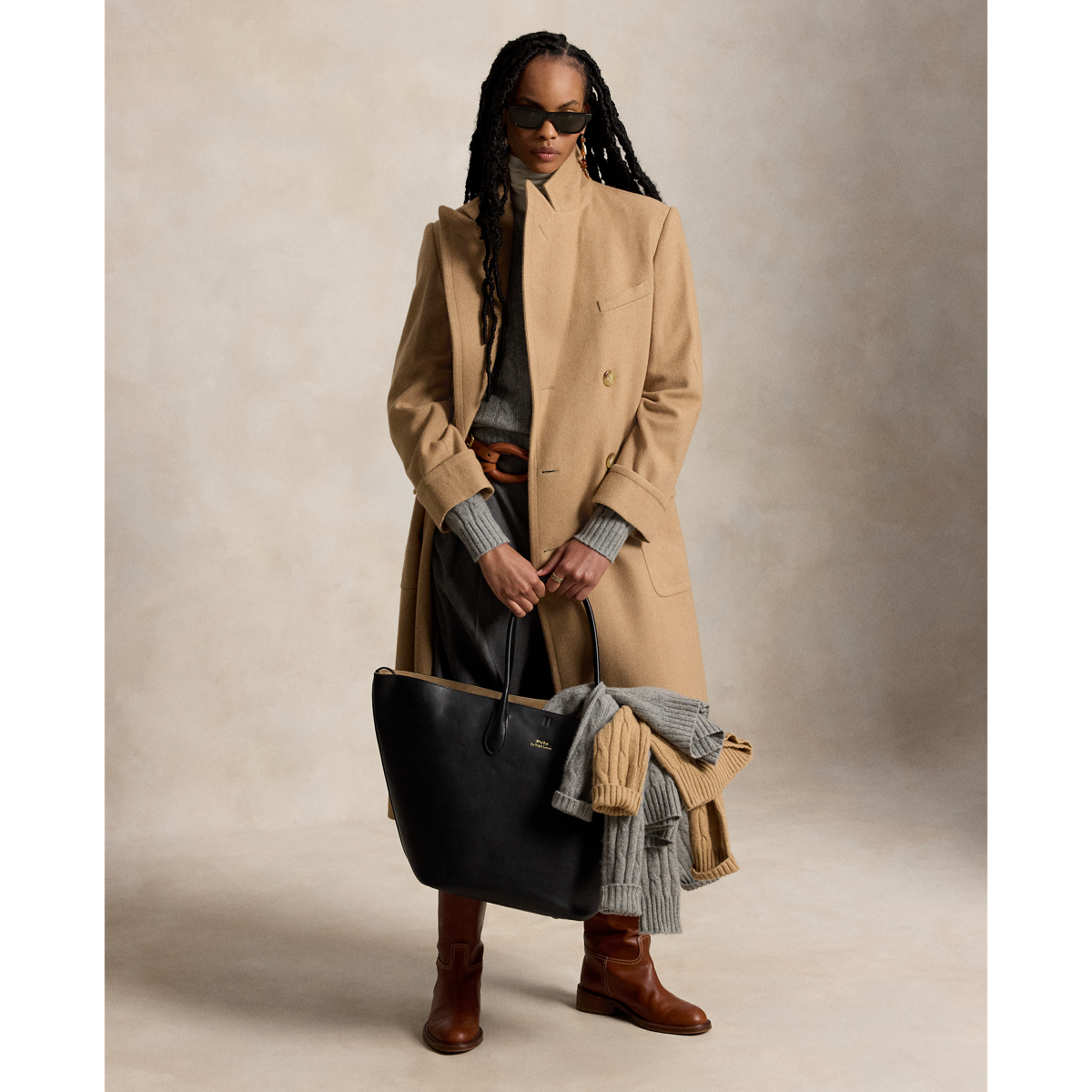 RALPH LAUREN Ralph Lauren Double-Faced Long Wool Overcoat